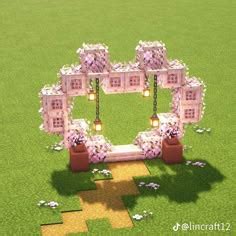 Minecraft Cherry Blossom Garden Decoration In 2024 Minecraft Garden