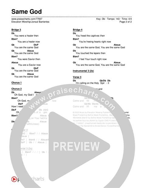 Same God Chords Pdf Elevation Worship Jonsal Barrientes Praisecharts