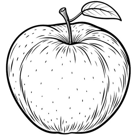 Premium Vector An Apple With Dots And A Drawing Of A Fruit