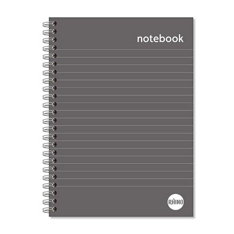 Rhino A5 Hardback Notebook Wirebound 8mm Lined Rhino Stationery