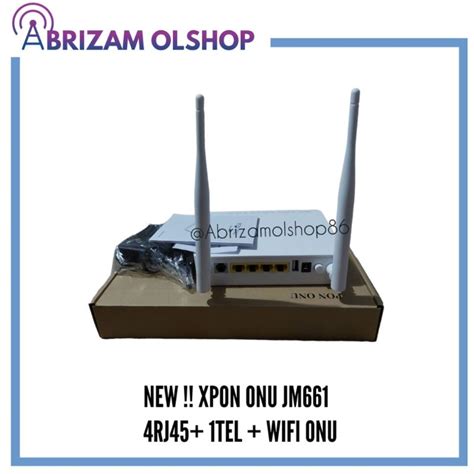 Jual ONT XPON GPON EPON ONU JM661 WIFI 1GE 3FE 1RJ11 1USB NEW Shopee Indonesia