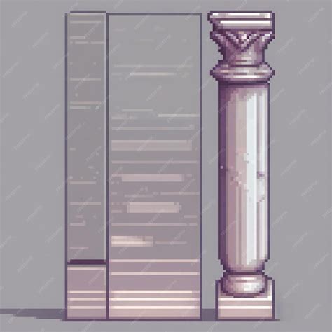Pixel Art Of A Column With A Ruler Perfect For Art Enthusiasts And Diy Decorators Premium Ai
