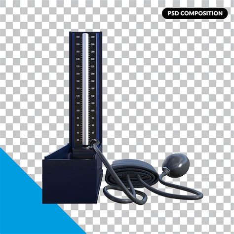 Premium Psd Sphygmomanometer Monitor Isolated 3d