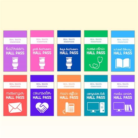 Teacher Hall Pass Svg Etsy