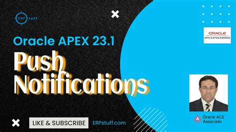 Push Notifications Oracle APEX 23 1 New Features YouTube