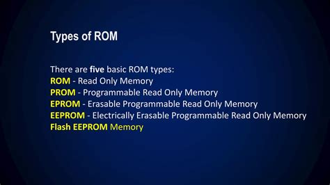 Rom Read Only Memory Pptx