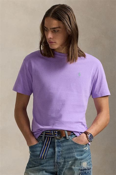 Памучна тениска Polo Ralph Lauren в червено с изчистен дизайн 710671438
