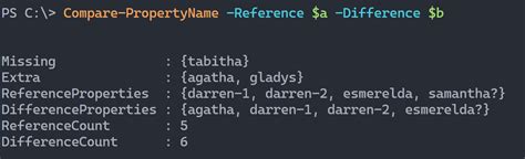 Comparing PowerShell Property Names The Lonely Administrator