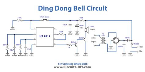 Simple 220v Ding Dong Bell Circuit