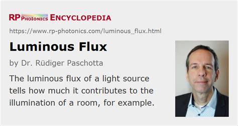 Luminous Flux Light Source Lamp Lumen Lm