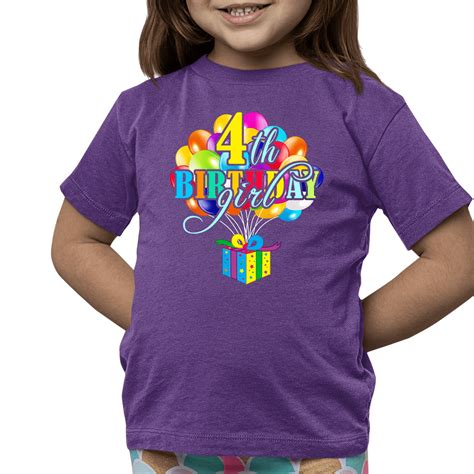 4th Birthday Girl Shirt 4 Year Old Birthday Shirt Girl 4th Birthday