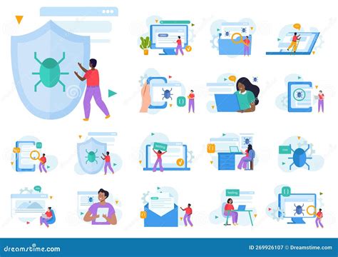 Qa Engineer Set Stock Vector Illustration Of Icons 269926107