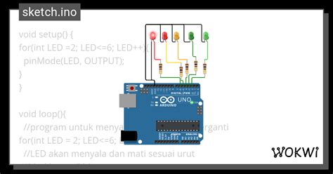 Led Jalan Wokwi Esp32 Stm32 Arduino Simulator