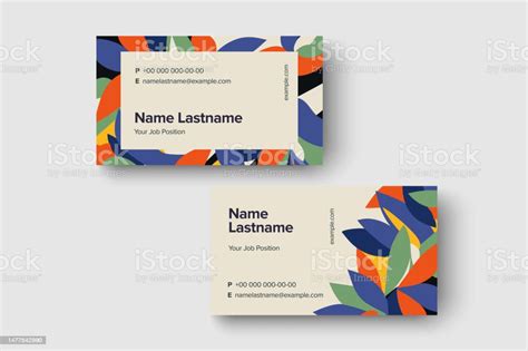트렌디 한 최소한의 추상 명함 템플릿입니다 기하학적 패턴이 있는 현대적인 기업 문구 Id 레이아웃 정보 샘플 이름 텍스트가 있는