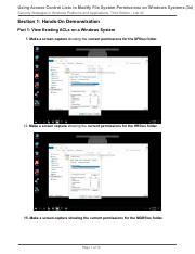 Hands On Demonstration For Modifying File System Permissions On Course Hero
