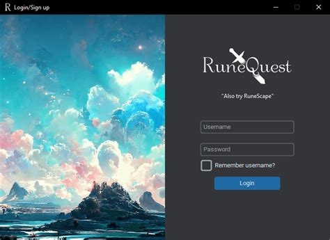 Another Modern Game Login Screen Rpython