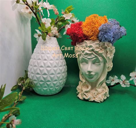 Нежни Красавици Цветарки със Скандинавски мъх Празнични украса Ръчно изработени Малки