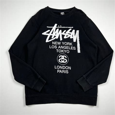 스투시 월드투어 프린팅 맨투맨 L 후루츠패밀리