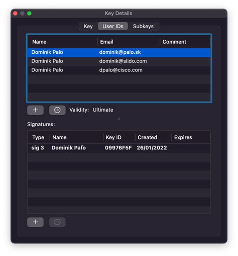 Show All User Ids In The Gpg Keys List · Issue 1801 · Fork Devtracker