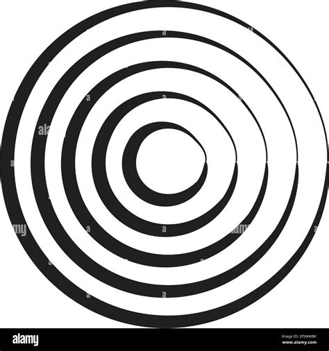 Concentric Radial Radiating Circles Element Vector — Stock Vector Illustration Clip Art Graphic