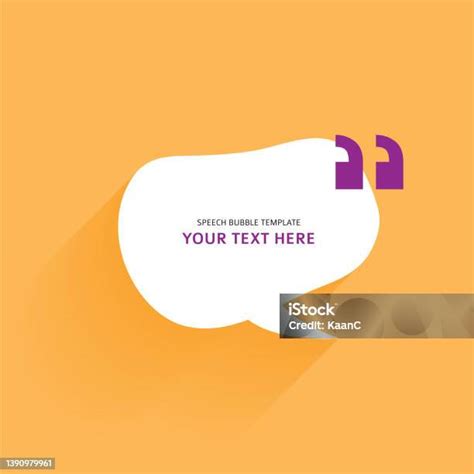 벡터 따옴표 템플릿 트렌디 한 스타일 스톡 일러스트 레이 션 추상 노란색 배경에 음성 버블 벡터 일러스트레이션 0명에 대한 스톡 벡터 아트 및 기타 이미지 Istock