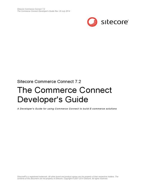 Sitecore Connect Developer Guide A4 Pdf Class Computer Programming