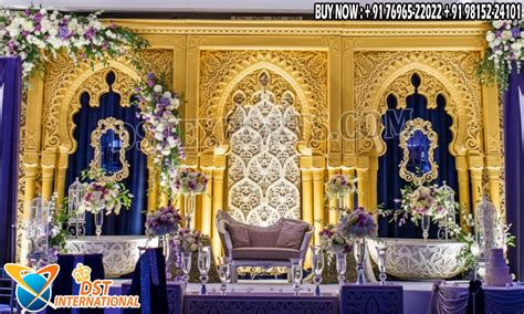 Arabic Style 3d Backdrop Frame Stage For Grand Weddings Dst International