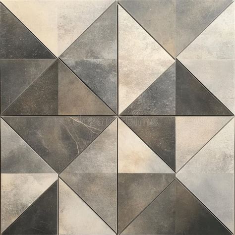Discover Geometric Tile Designs Explore Triangular Patterns In Neutral Tones Stock Illustration