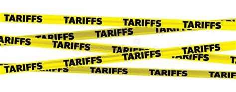 Tariff Yellow Tape American Vector On Isolated Background Stock Vector Illustration Of Levy
