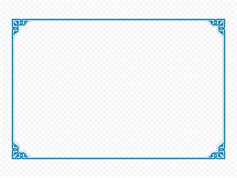 Blue Certificate Frame Png