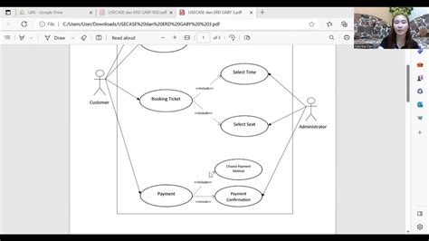 Use Case Diagram Diagram Activity Dan Erd Pemesanan Tiket Bioskop Online Youtube