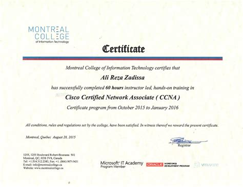 Ccna Rands Course Completion Certificate Pdf