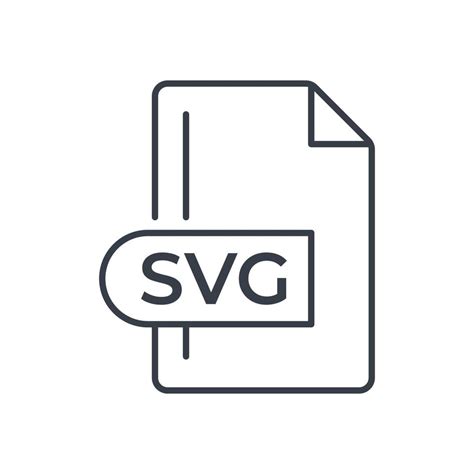 Svg File Format Icon Svg Extension Line Icon 15426316 Vector Art At