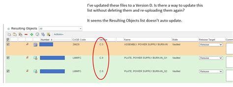 Solved Updating Resulting Objects List Ptc Community