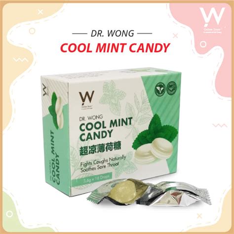 【dr Wong Cool Mint Candy 超凉薄荷喉糖 16 Drops Box】~inflammation Relief Cough And Sore Throat Lozenges