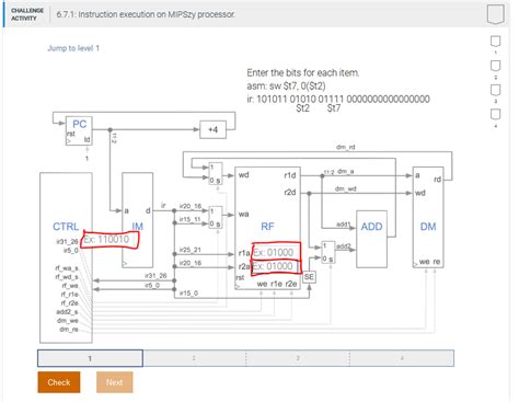 671 Instruction Execution On Mipszy