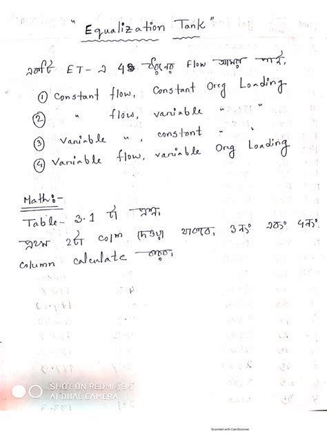 Equalization And Neutralization Tank Solved Problem Pdf