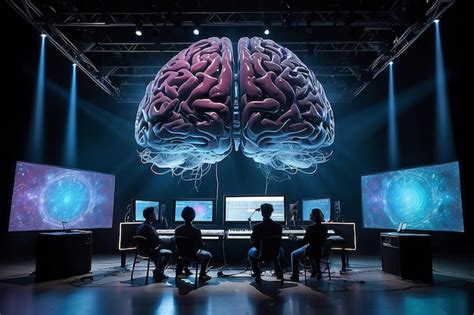 Braincomputer Interface Concert Premium Ai Generated Image
