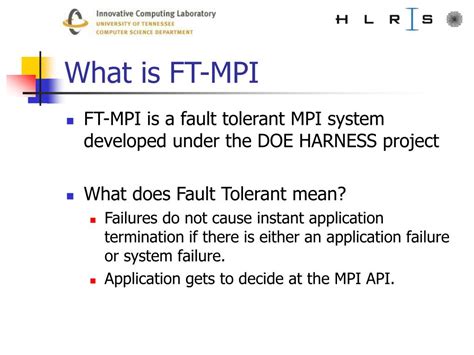 Ppt Building And Using An Ft Mpi Implementation Powerpoint Presentation Id3640578