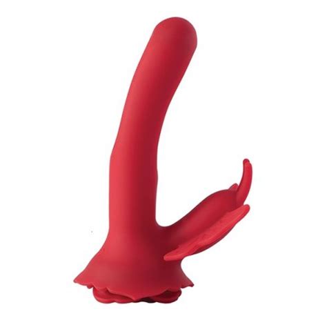 Layla Rosy Flapping Remote Controlled G Spot Vibrator With Butterfly