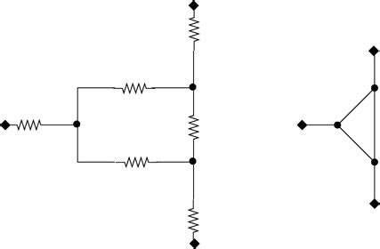 Example Of A Simple Resistor Network And Its Graph Representation The Download Scientific