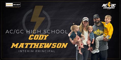 Mr Cody Matthewson New Acgc High School Interim Principal Adair