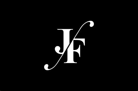 JF Monogram Logo Design By Vectorseller | TheHungryJPEG.com