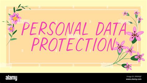 Sign Displaying Personal Data Protection Business Overview Protecting And Identify Personal