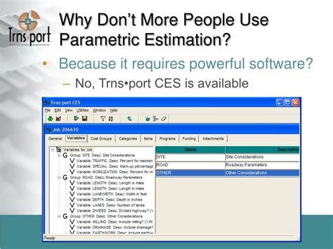 Ppt Shortcut To Parametric Estimation Via Web Trns •port Powerpoint Presentation Id 4947336