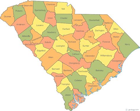 South Carolina Map