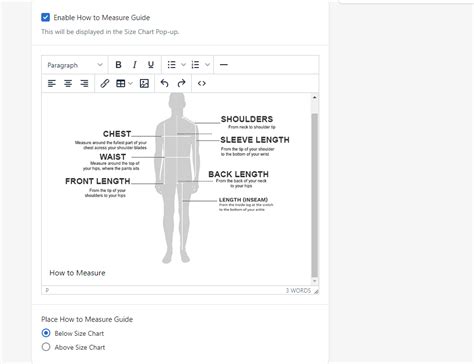 Setting Up The Size Chart App Vitals Help Center