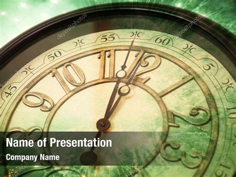 Vintage Clock Powerpoint Template Vintage Clock Powerpoint Background