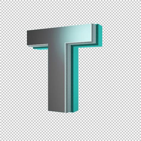 Premium Psd Letter T 3d Render