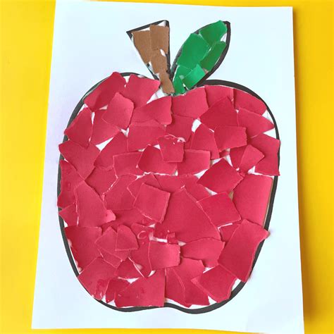 Torn Paper Apples An Easy Fine Motor Activity Paper Apple Paper